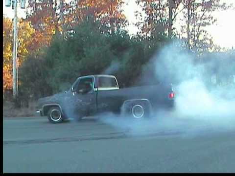 C10 chevy burnout and drift - YouTube