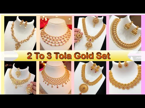 Gold necklace set design 2024 | 2 to 3 tola Gold Set by Decent Style ...