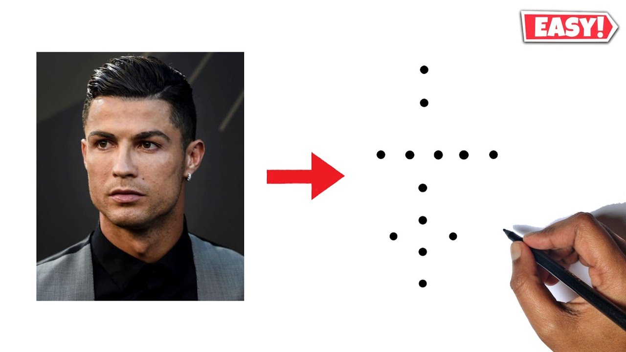 Cristiano Ronaldo Drawing | How To Draw Cristiano Ronaldo Face From ...