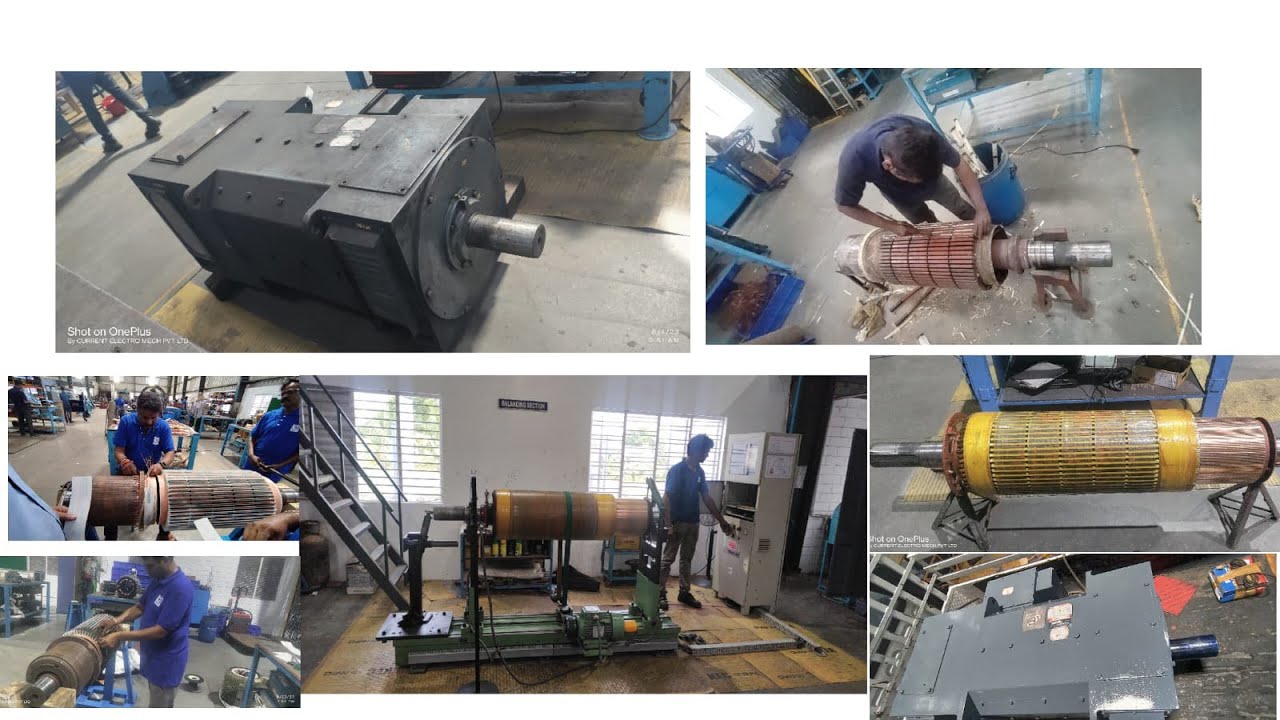 DC Motor Armature Coil Rewinding (225KW IEC , Steel Industry) - YouTube