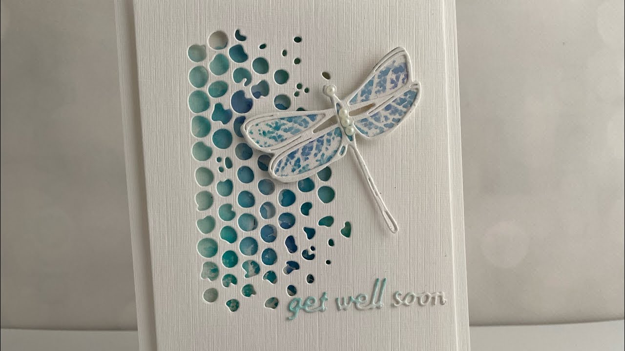 Creating veined wings for an insect die cut using mint leaves - YouTube