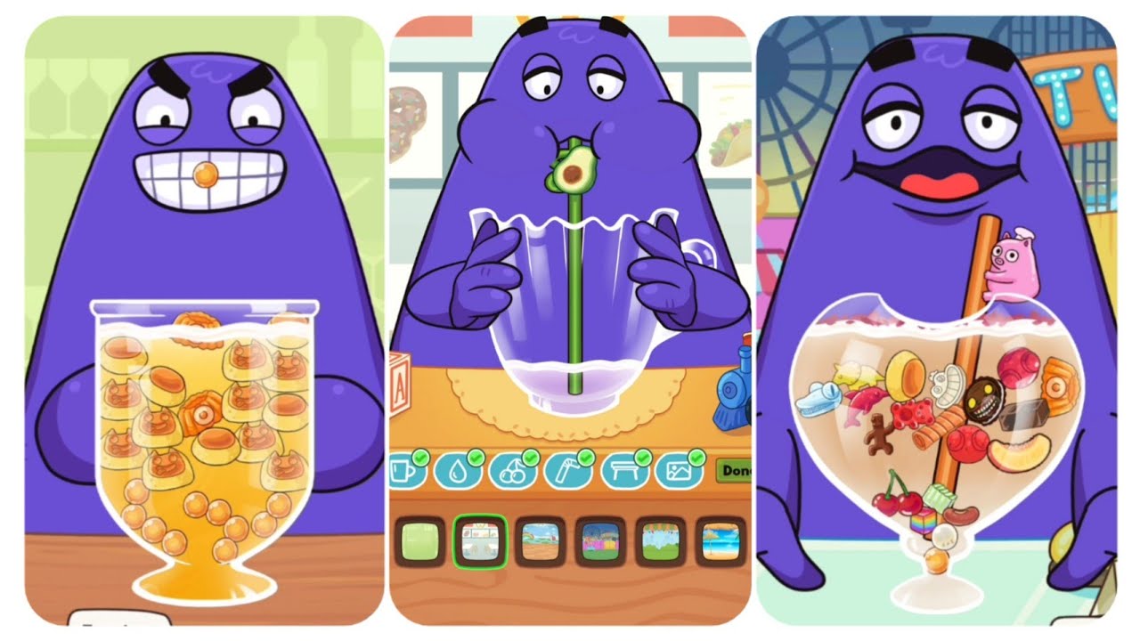 DIY GRIMA SHAKE | Kompilasi Bikin Milkshake GRIMACE - YouTube