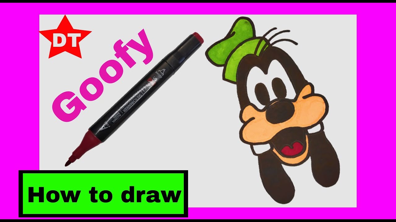 How to draw Goofy - YouTube