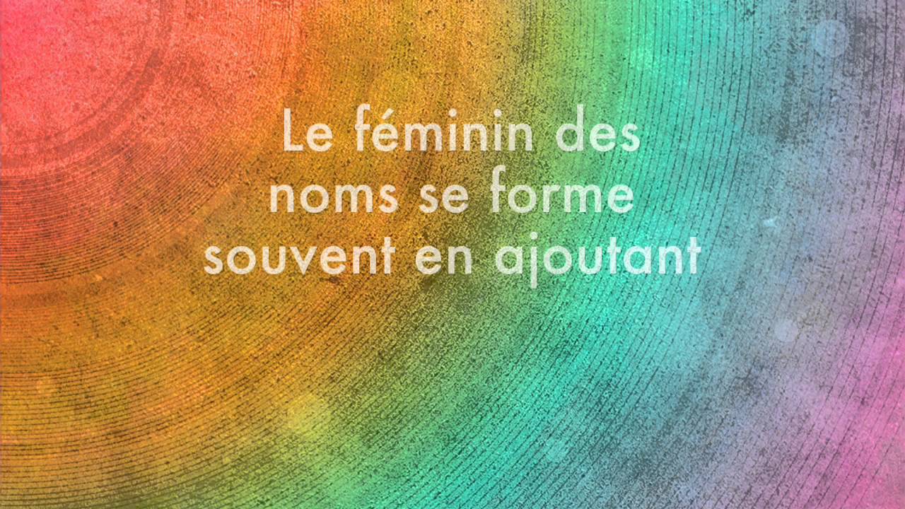 le genre de noms : masculin et féminin - YouTube
