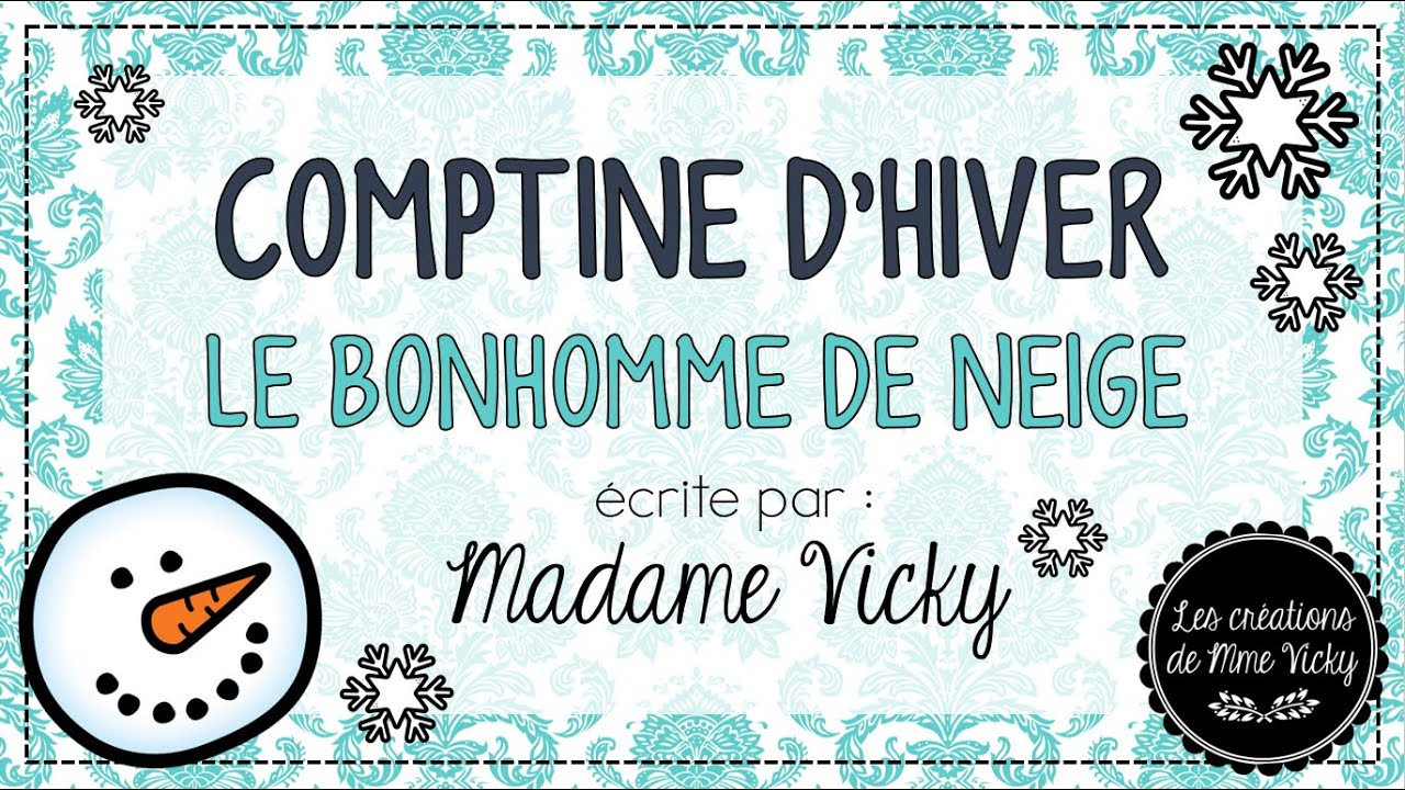 Comptine du bonhomme de neige interactive avec activités - YouTube