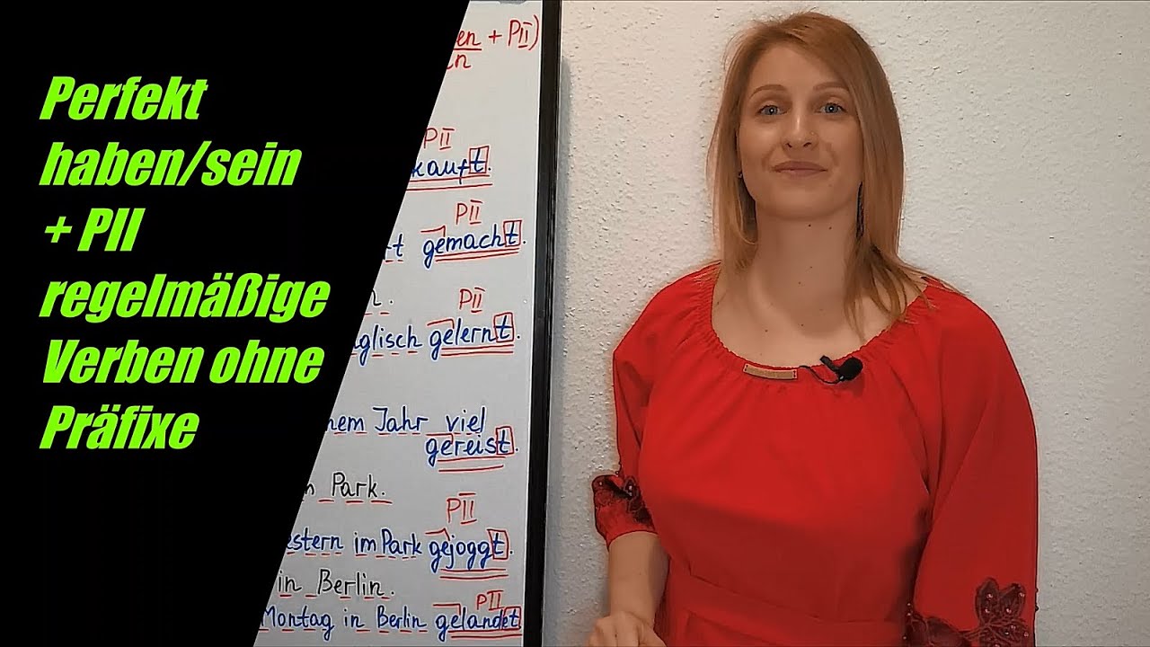 Perfekt (perfect tense) - regelmäßige Verben (regular verbs) - A1/A2/B1 ...