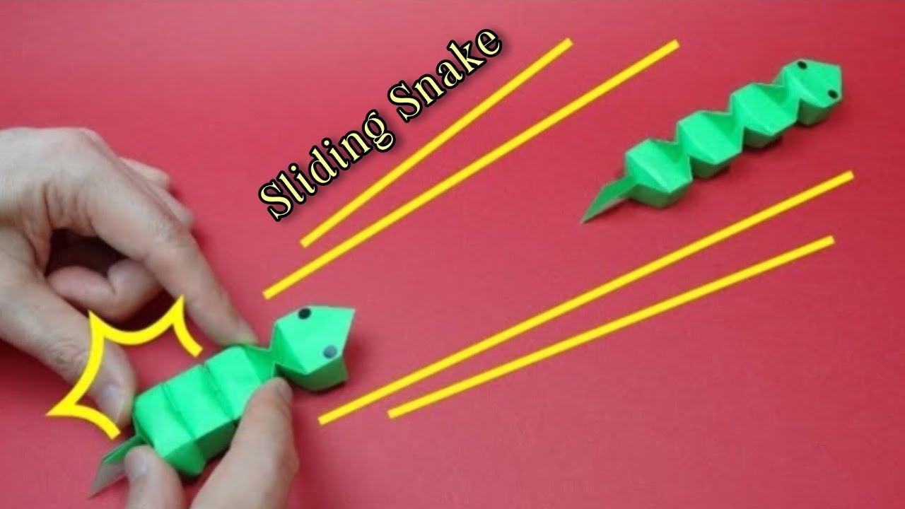 How to make a TOY Sliding SNAKE in 7 minutes?/Origami TOY - YouTube