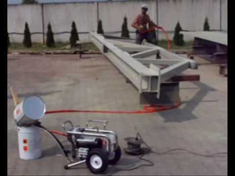 AIRLESSCO LP 540 fémszerkezet szórás - YouTube