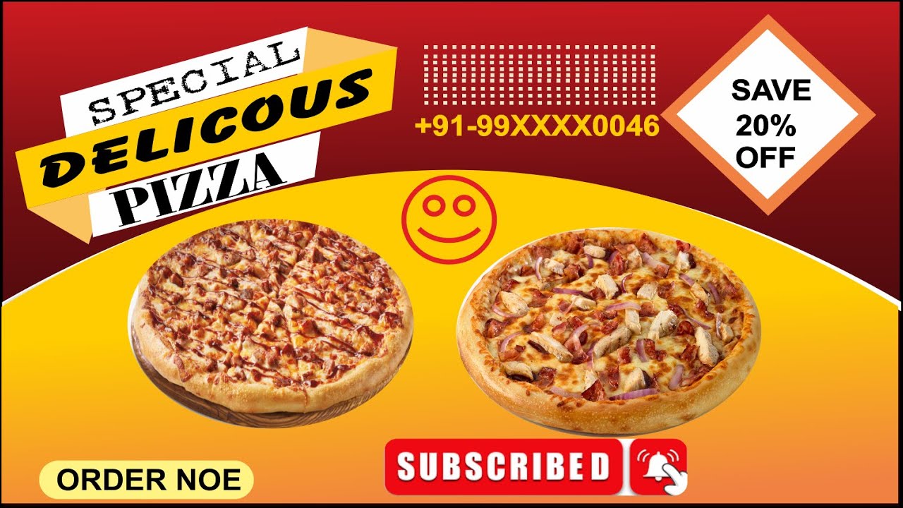 How To In Pizza Shop Banner Design Social Media ! Pizza Ki Shop banner ...