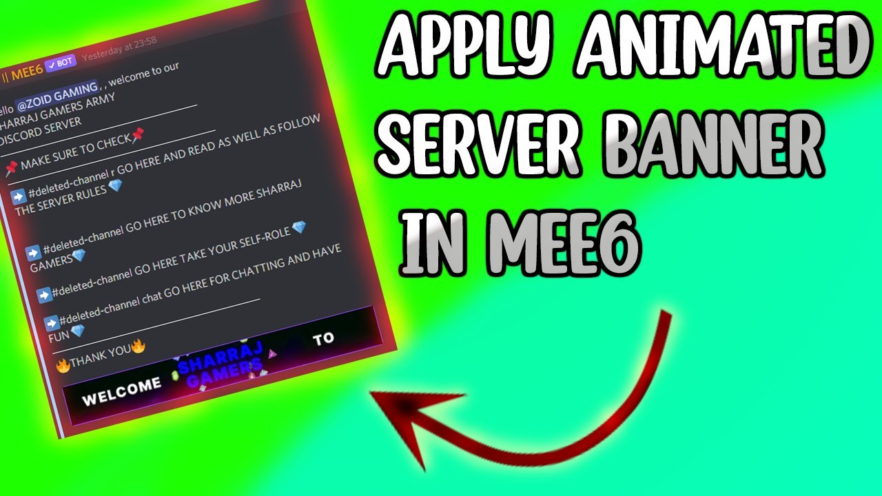 HOW TO APPLY ANIMATED SERVER BANNER IN MEE6||100%FREE||#mee6 #bot # ...