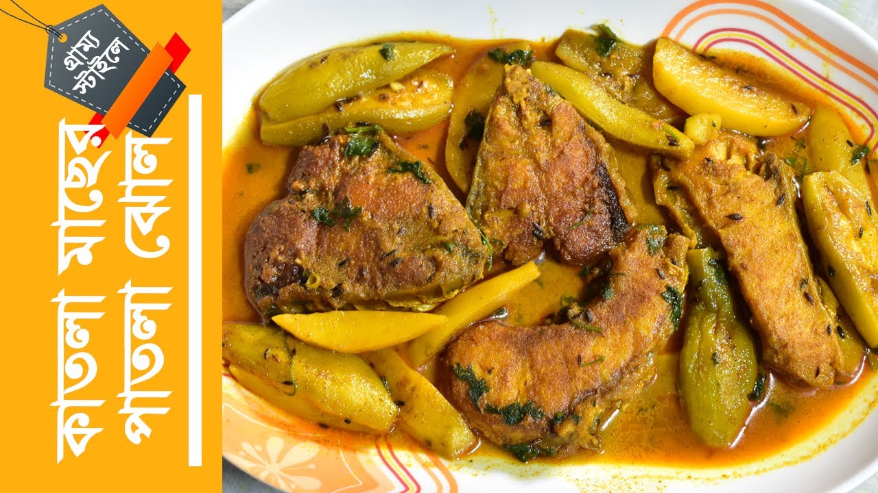 গ্রামের স্টাইলে কাতলা মাছের পাতলা ঝোল || KATLA FISH JHOL/JHAL ...