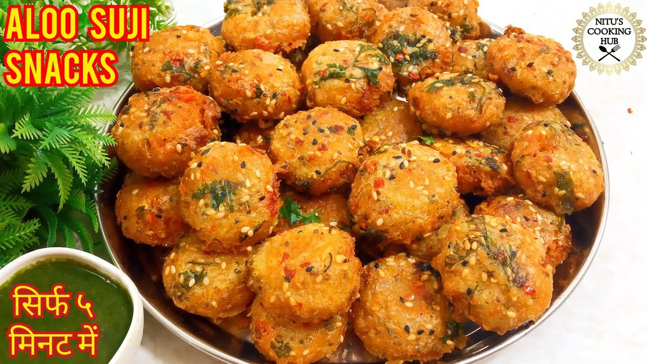 Aloo Suji Snacks Recipe|5 मिनट में बनाये सूजी आलू पोहे का चटपटा कुरकुरा ...