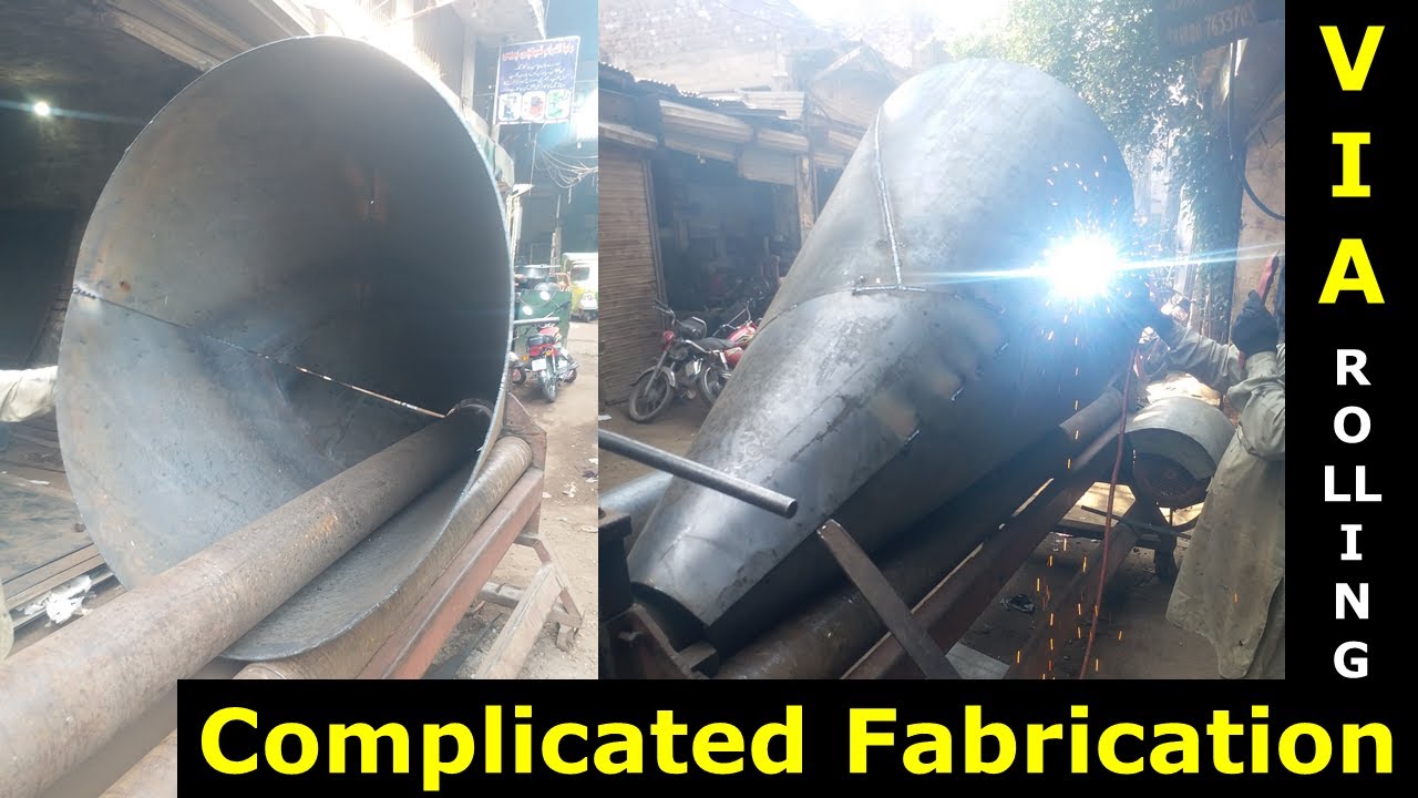 Fabrication of conical hopper via Talented skilled Blacksmith / round ...
