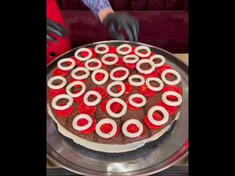 Chocolate Cake like Burger by Czn Burak Turkish Chef Cooking Skills | Turkish Food | Dubai #shorts