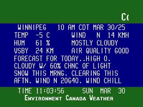 [24/7] Winnipeg Weather Channel | 90s Cable TV - YouTube
