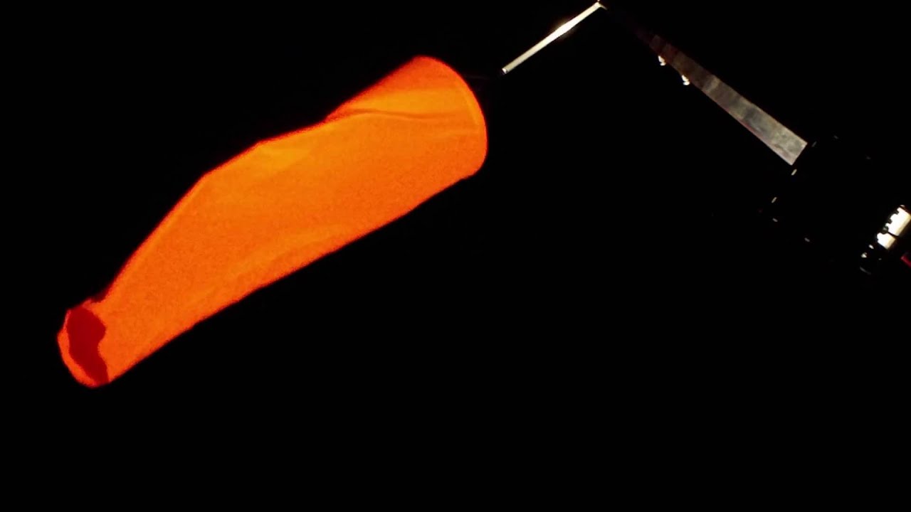 Demonstration of Uplit Windsock at night - YouTube