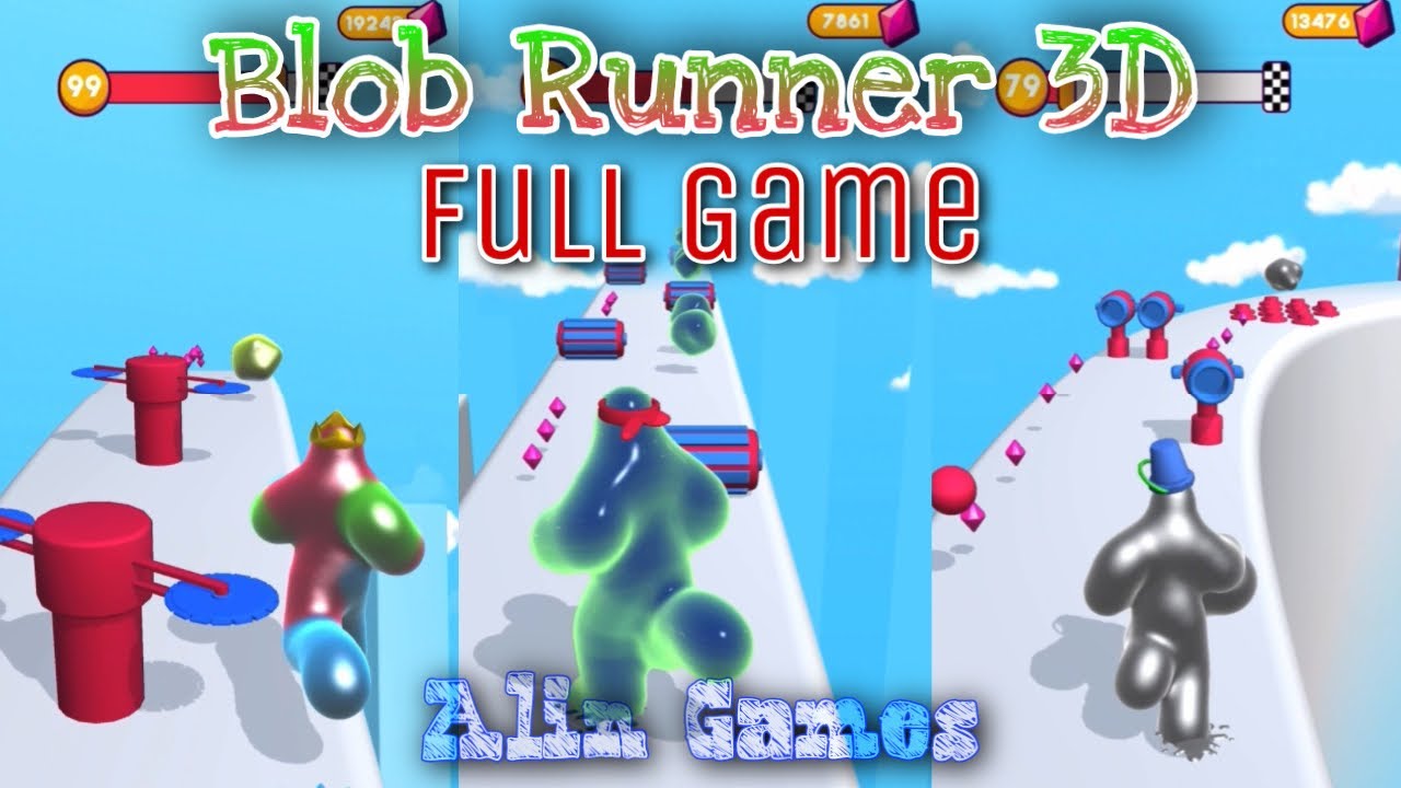 BLOB RUNNER 3D - Full Game - Level 01 to 100 - Alin Games - YouTube