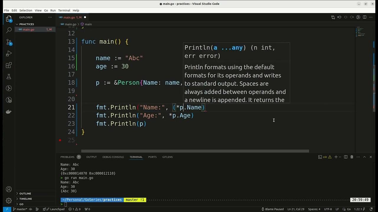 Go Programming Bangla - 25 Struct with Pointer in Go - YouTube