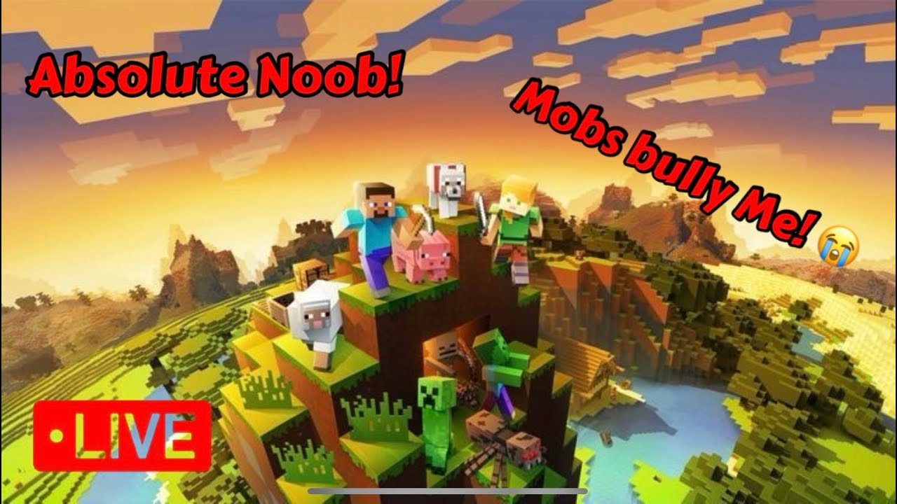 🔴LIVE! - Minecraft Monday‼️ Noob gets Bullied by Mobs‼️ - Minecraft ...