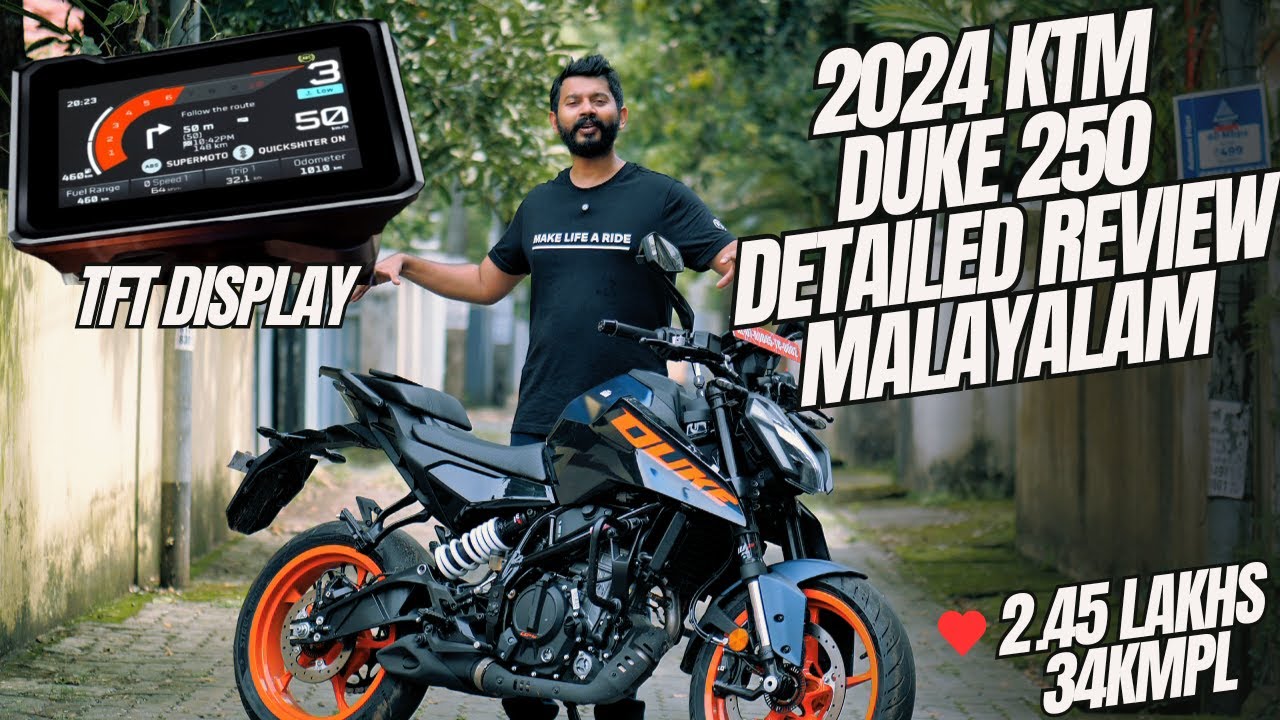 KTM Duke 250 Detailed Ride Review in Malayalam | കണ്ടാൽ Duke 390 തന്നെ ...