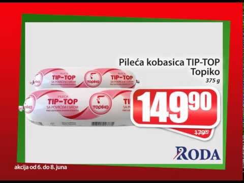 Vikend akcija, Pileća kobasica Tip-Top Topiko, Sladoled Strauss Kapri ...
