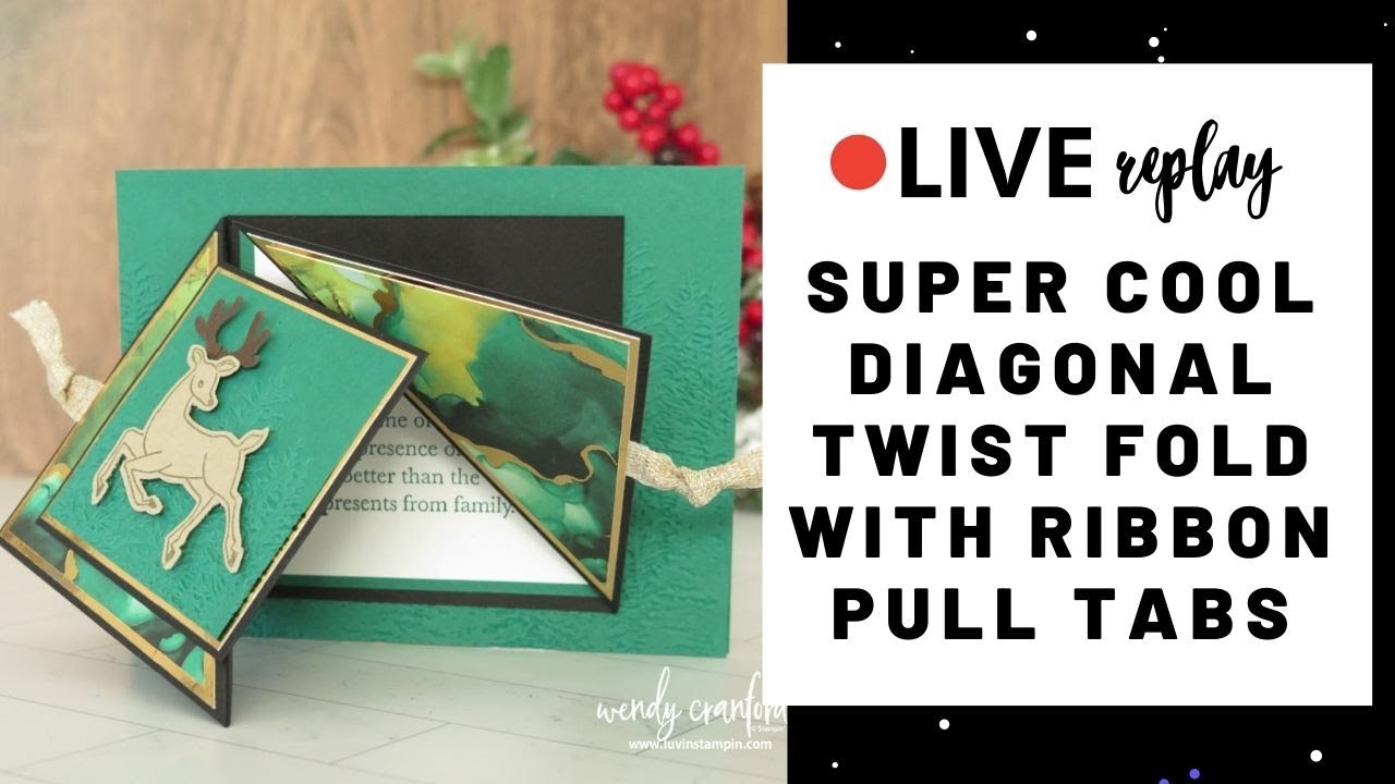 🔴How To Make A Diagonal Twist Handmade Christmas Card - YouTube