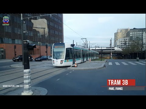 Ligne 3b du tramway d'île de France in Paris ,France - YouTube