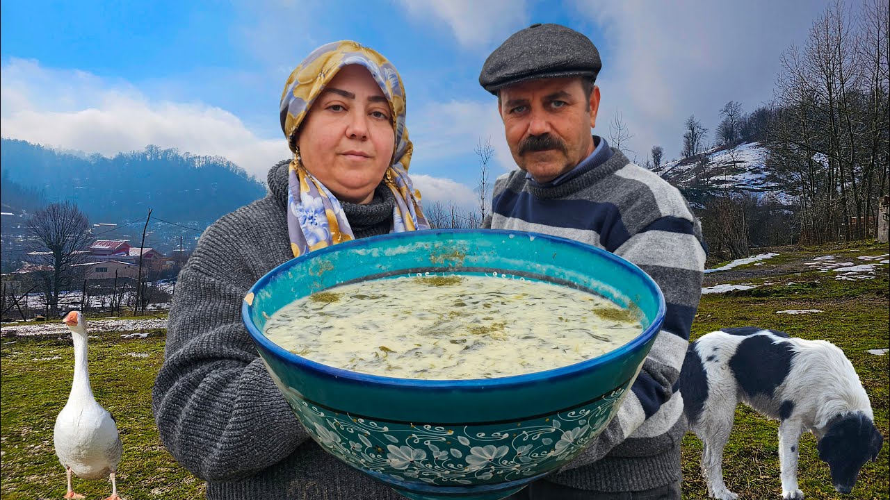 Cooking Ash-e Doogh in Our Mountain Village | Grandma’s Persian Yogurt ...