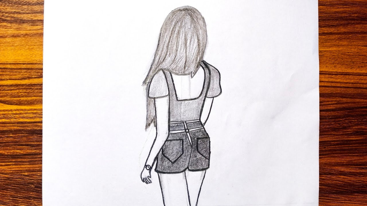 How to Draw a Beautiful Girl Sketch | Drawing a beautiful girl | Step ...