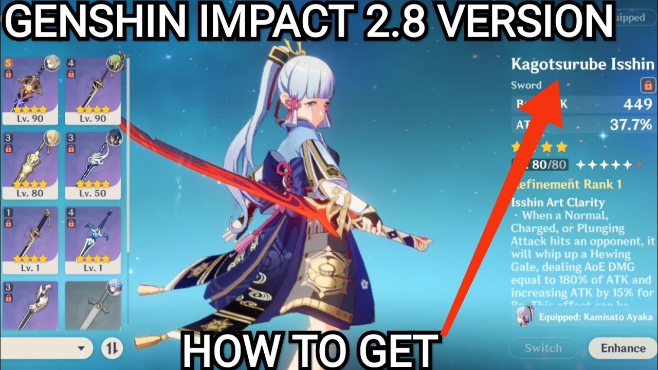 Genshin Impact 2.8 Version - How To Get Free 4-star Weapons kagotsurube ...
