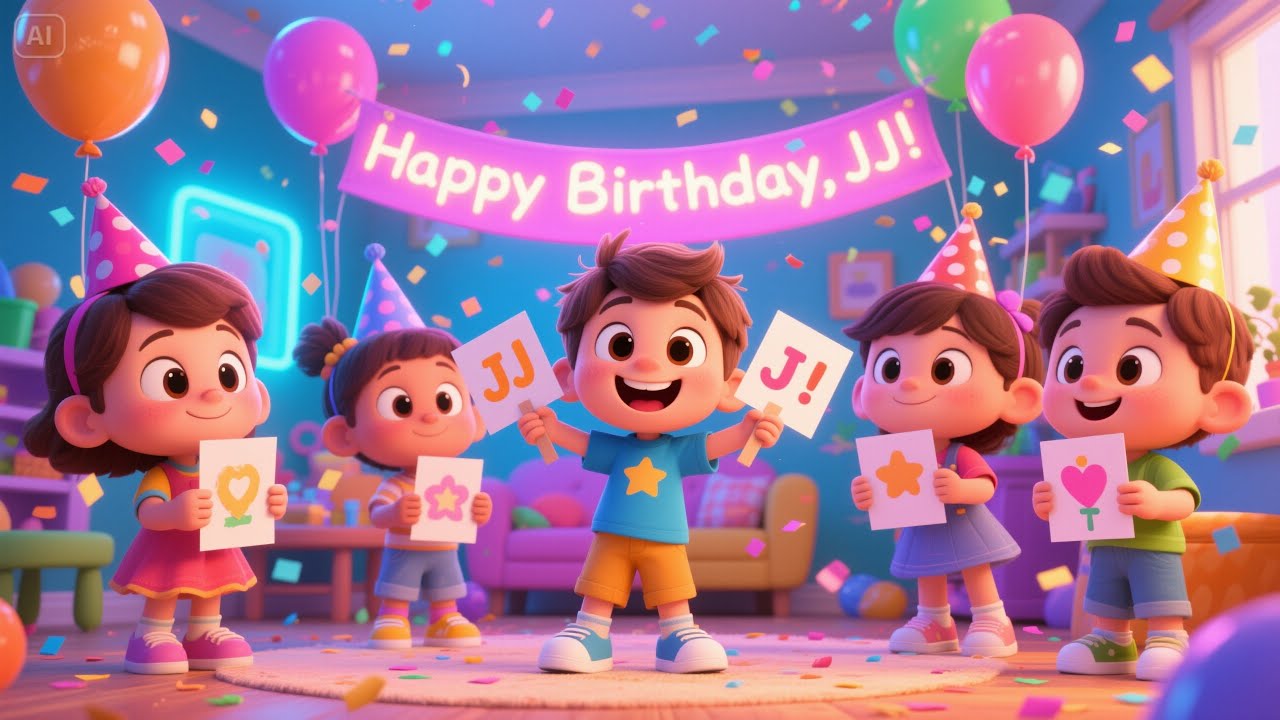 JJ’s Surprise Party – Birthday Bash! | Fun Kids’ Birthday Song & Party ...