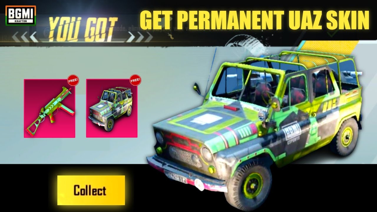 GET PERMANENT UAZ SKIN & UMP 45 SKIN IN BGMI & PUBG MOBILE😍 || DIWALI ...