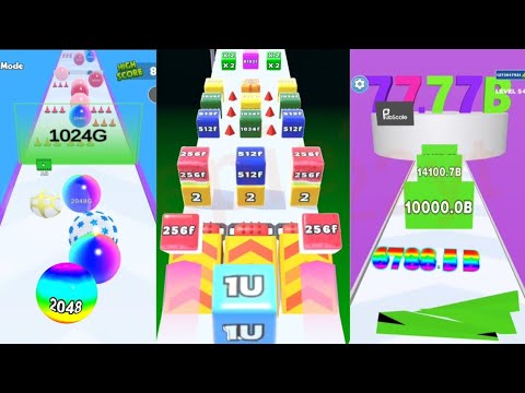 Jelly Run 2048 (Jelly Merge, Jelly Race) vs Rolling Ball Run Numbers ...