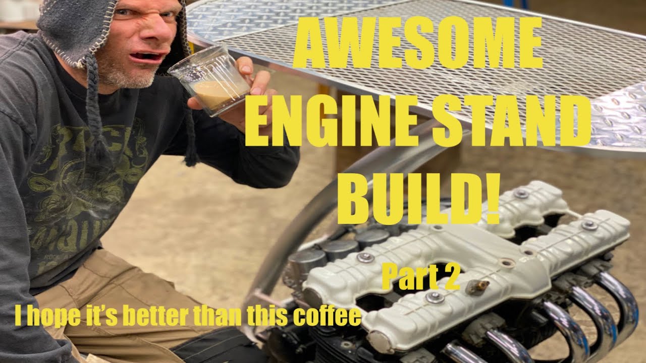 Ultimate Man Cave Motorcycle Engine Stand Build!! Part 2 - YouTube