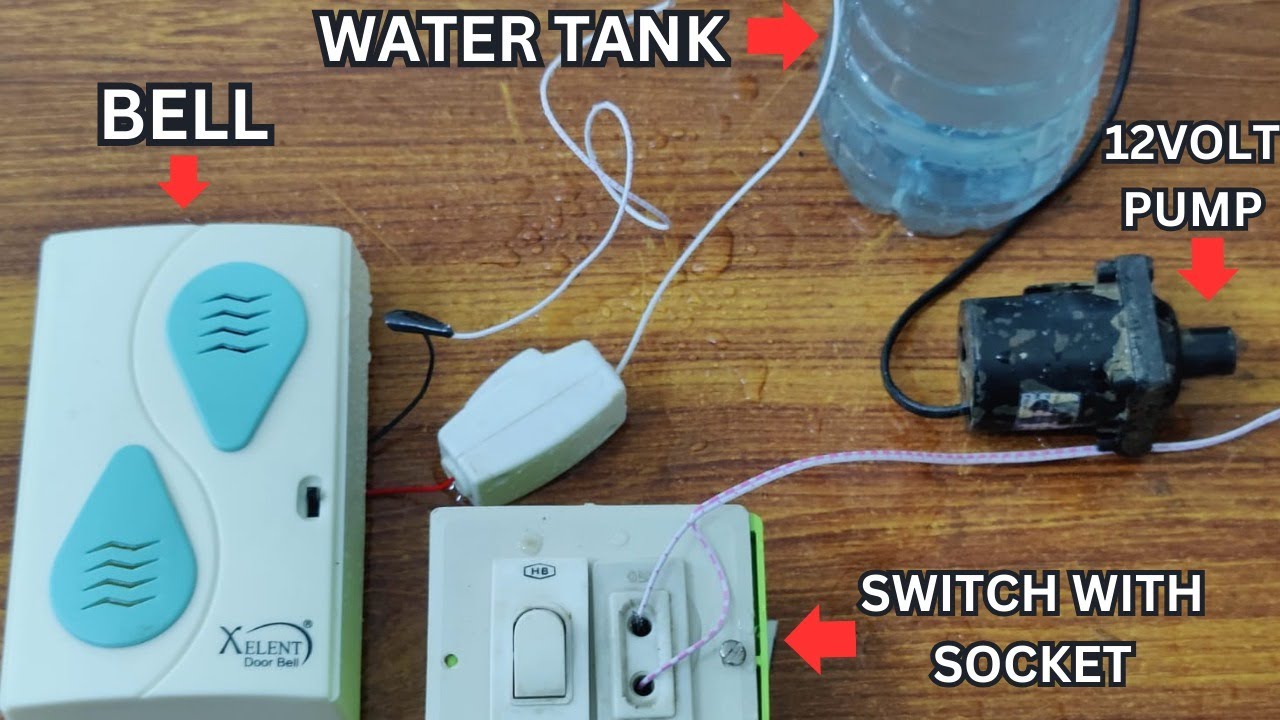 DIY door bell water tank alarm system I Easy method to make over flow ...