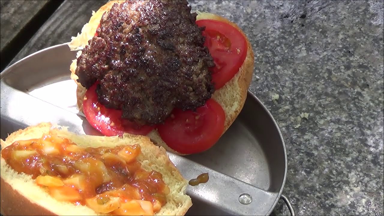 U.S. G.I. Mess Kit Cooking Burgers - YouTube