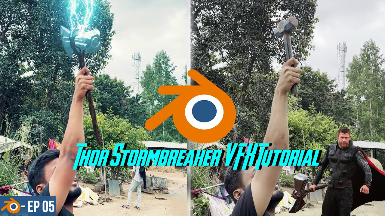 Easy Thor Stormbreaker VFX in Blender Tutorial - YouTube