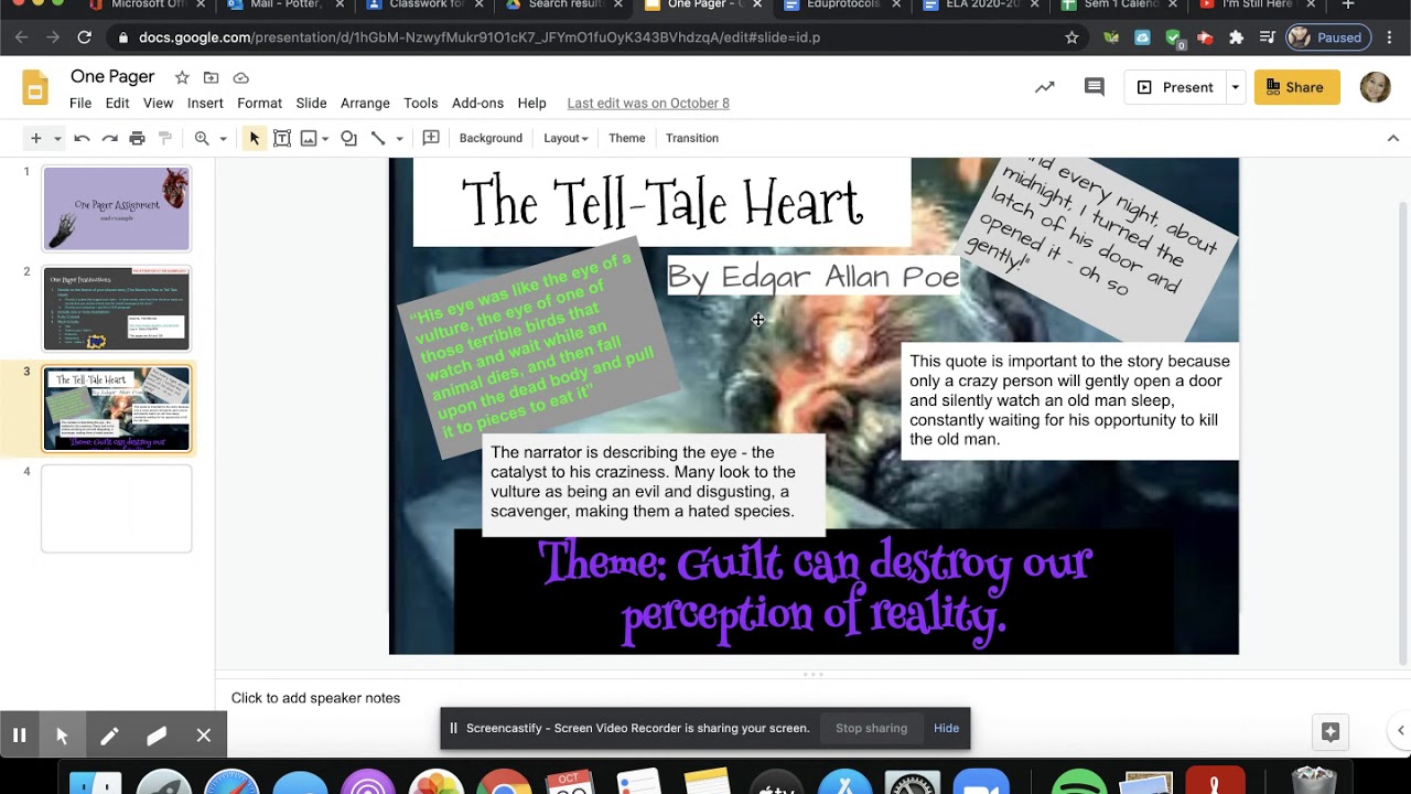 Scary Story One Pager - YouTube