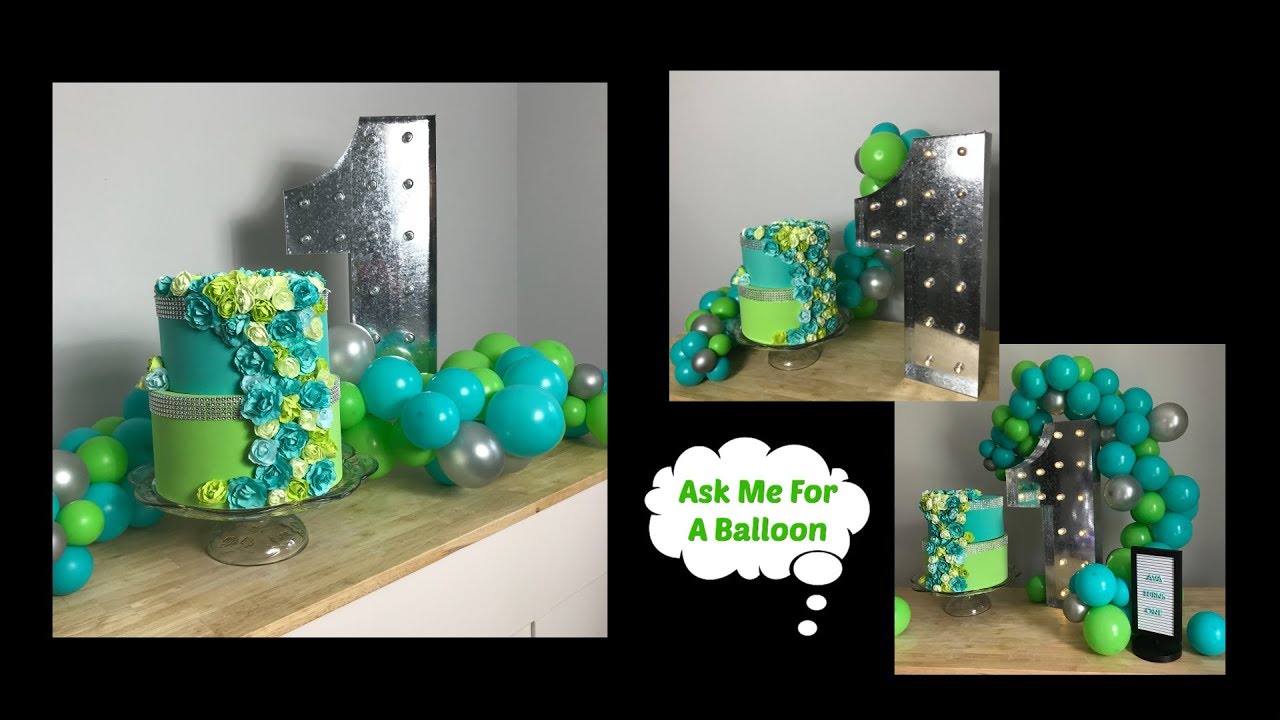 Cake Table Balloon Garland - YouTube