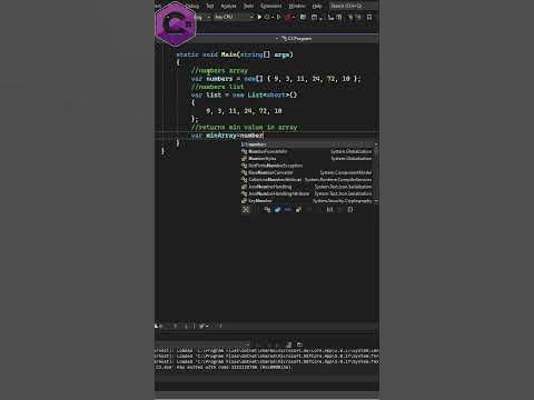 C# Min Array - List - YouTube