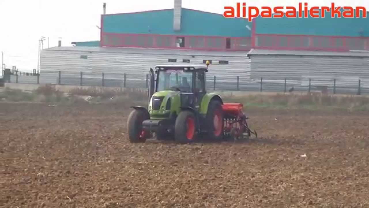CLAAS ARES 557 ATX & KURT UY23x3000 SEEDING THE OATS 2015 PART2 HD ...