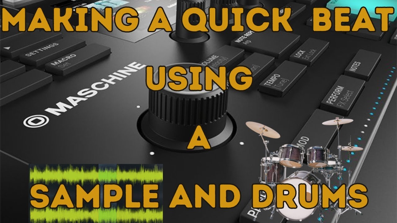 How to make a quick beat using only drums and sample - YouTube