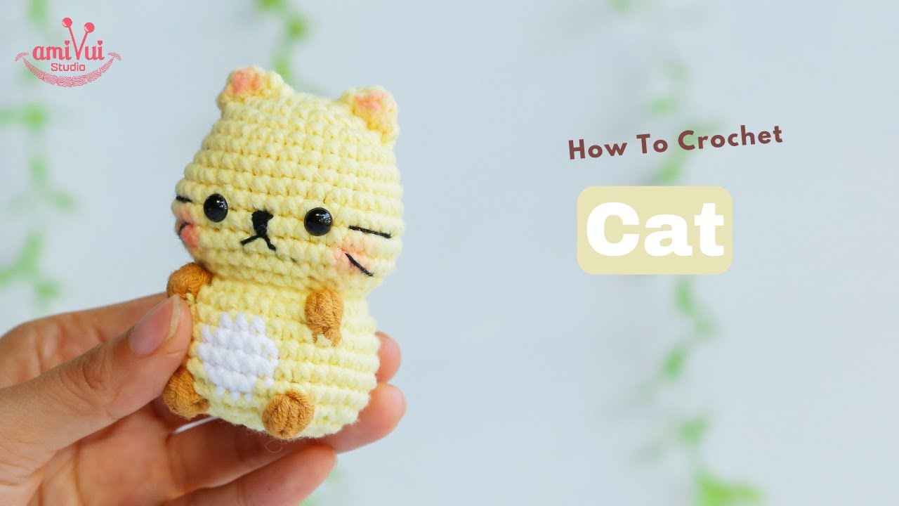 #445 | Amigurumi Cat | Crochet No Sew | Amigurumi Beginner Tutorial ...