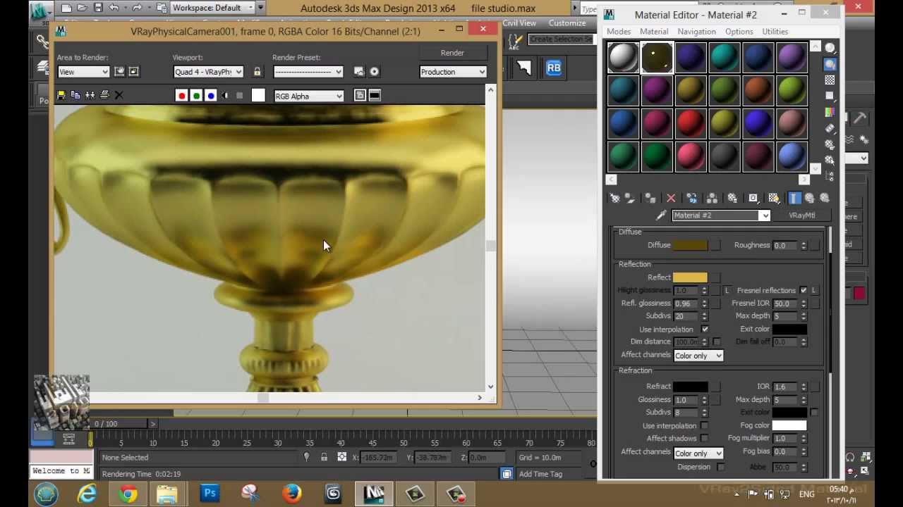 VRay Studio Lighting Setup 02 - YouTube