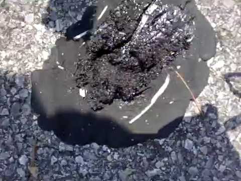 Melting Pavement Tar!!! - YouTube