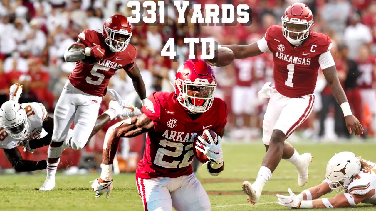Arkansas RUNS OVER Texas | 331 rush yards | 4 TD - YouTube