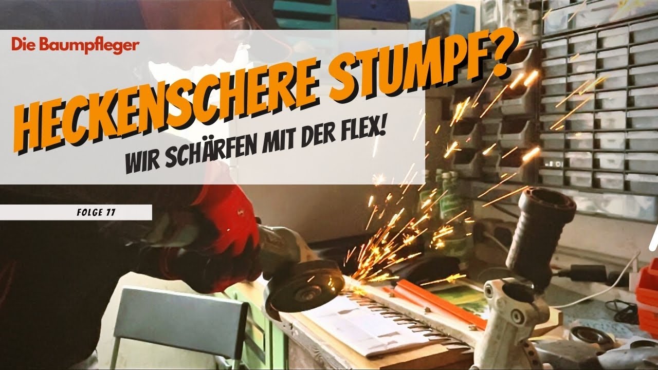 Die Baumpfleger - Heckenschere stumpf? Wir schärfen mit der Flex! - YouTube