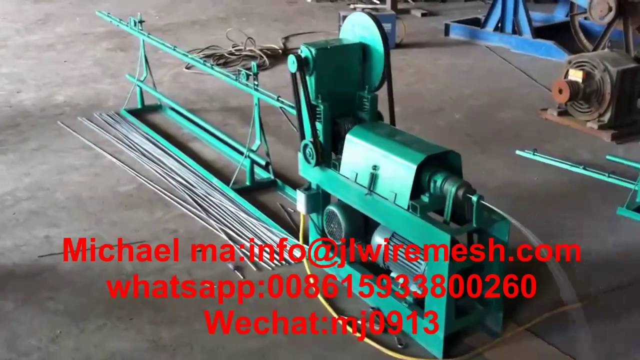 automatic wire straightening and cutting machine - YouTube