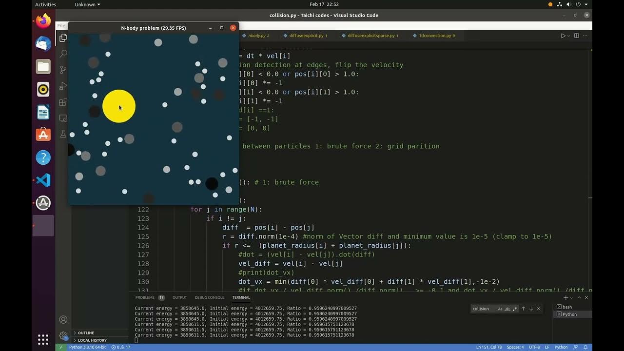 Particle collision simulation using The Taichi Programming Language - YouTube