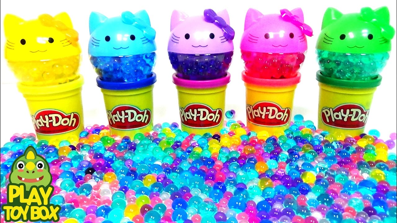 Orbeez StressBall Cat Play Doh Learn Colours PAW PATROL Slide Animals ...